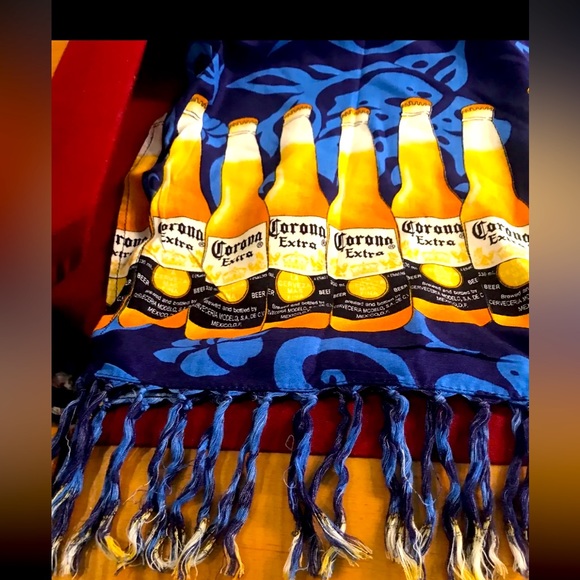 Corona | Swim | Corona Extra Beer Tunic Beach Poncho Rayon Blue ...